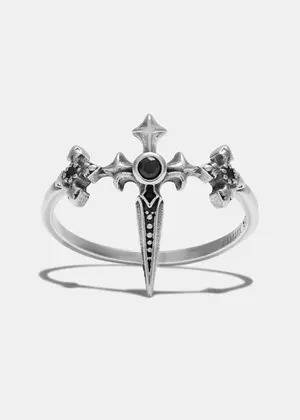 DISTURBIA Sculptural Sterling Spinel Ring