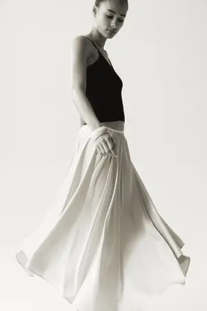 H&m Satin Maxi Skirt