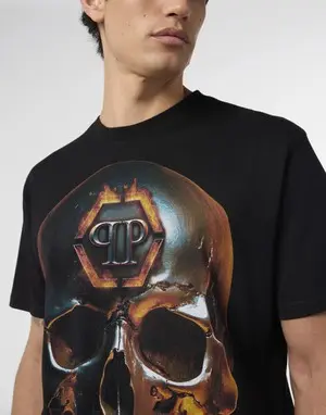 Philipp Plein Round Neck T-shirt Lava Skull