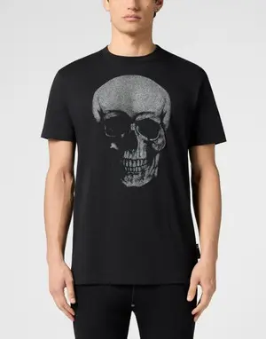 Philipp Plein Round Neck T-shirt Glitter Skull - Black