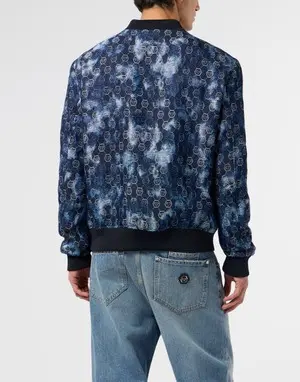 Philipp Plein Jacquard Denim Bomber Monogram