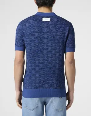 Philipp Plein Buttoned-up Polo Shirt Jacquard Monogram