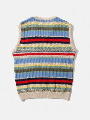 EDMMOND STUDIOS Striped Knitted Vest