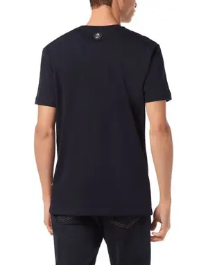 BILLIONAIRE T-shirt Round Neck Ss Crest Baroque - Darkblue