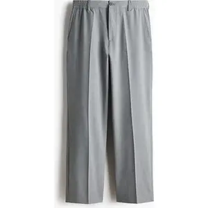 H&M Relaxed-fit Viscose Blend Trousers - Light Gray