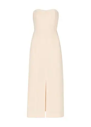 Whistles Bandeau Front Slit Midi Dress