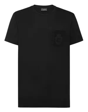 BILLIONAIRE T-shirt Round Neck Ss Crest - Black