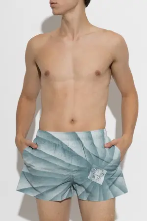 Versace Swim Shorts With "the Vortex" Print