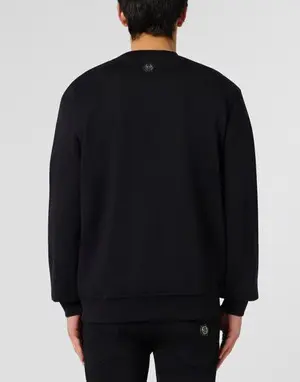 Philipp Plein Teddy Bear Embroidered Crewneck Sweatshirt