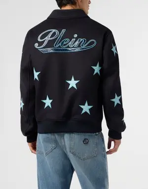 Philipp Plein Wool Coster Jacket Cocco Stars