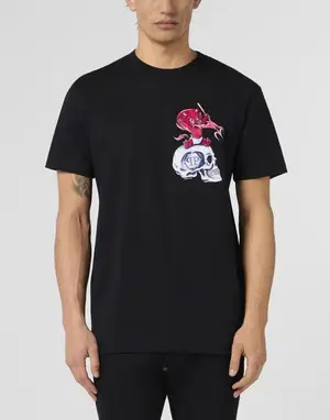 Philipp Plein Round Neck T-shirt Baby Devil - Black