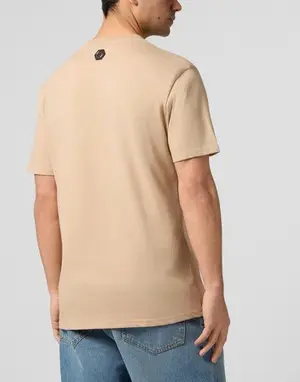 Philipp Plein Round Neck T-shirt Eagle Tattoo - Beige