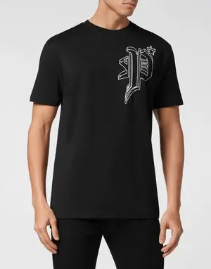 Philipp Plein T-shirt Round Neck Ss Wire Frame - Black/multicolored
