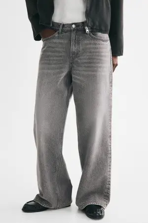 H&m Wide-leg Jeans - Denim Gray