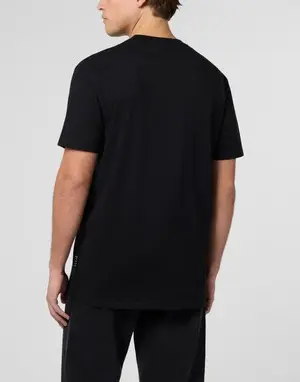 Philipp Plein Round Neck T-shirt Embossed Signature - Black