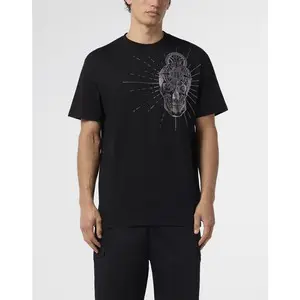 Philipp Plein Round Neck T-shirt Skull Stones - Black