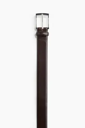 H&M Leather Belt With Metal Buckle