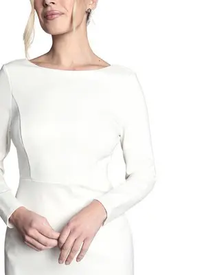 Coast Petite Slash Neck Wedding Dress