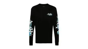 Amiri Lny Dragon Long Sleeve Tee Shirt - Black