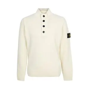 Stone Island Half Zip Up Knitwear - Ivory