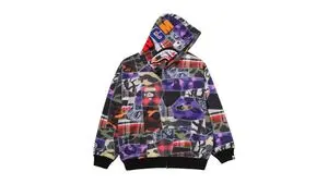 A BATHING APE Crazy Patch Shark Full Zip Jacket - Caise