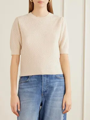 FRAME The Gathered' Honeycomb Cashmere Sweater