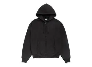 StÜssy Cursive Applique Zip Hoodie Black - Multicolor