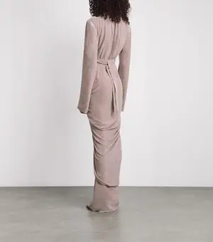 Rick Owens Draped Maxi Wrap Dress - Pink