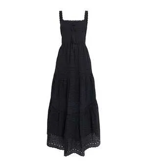Ulla Johnson Broderie Anglaise Constance Maxi Dress - Navy