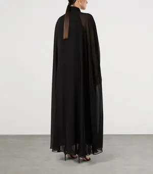 Marina Rinaldi Chiffon Tie-neck Cape