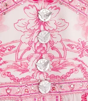 Camilla Silk Printed Maxi Dress - Pink
