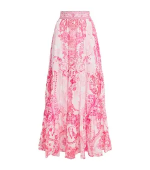 Camilla Embellished Printed Maxi Skirt