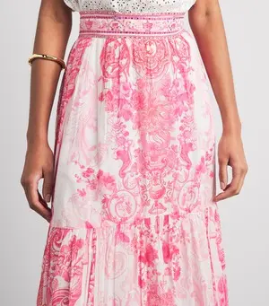 Camilla Embellished Printed Maxi Skirt