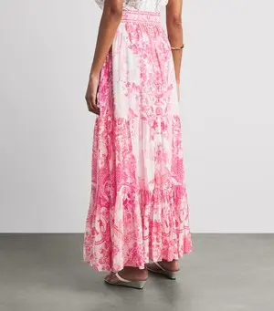 Camilla Embellished Printed Maxi Skirt