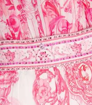 Camilla Embellished Printed Maxi Skirt