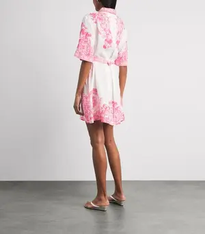 Camilla Printed Linen Shirt Dress