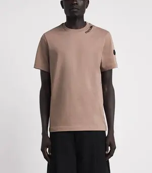 Moncler Cotton Embroidered Logo T-shirt