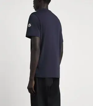 Moncler Cotton Logo T-shirt - Navy