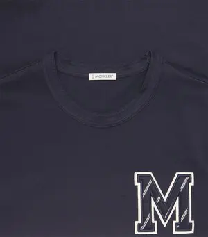 Moncler Cotton Logo T-shirt - Navy