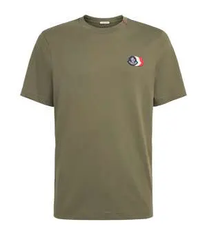 Moncler Cotton Logo Patch T-shirt - Green