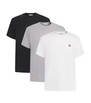 Moncler Logo Patch T-shirts - Orange