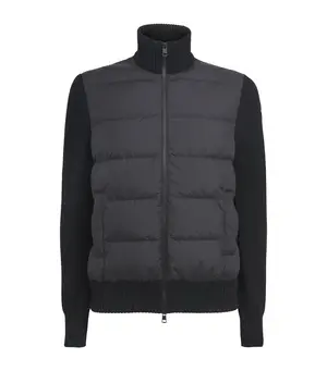 Moncler Down Hybrid Cardigan - Black