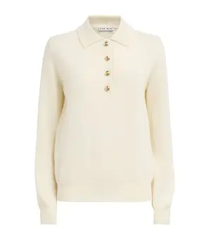 BLAZÉ MILANO Wool-cashmere Highland Polo Sweater