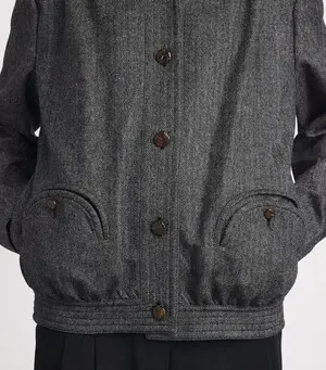 BLAZÉ MILANO Virgin Wool-blend Herringbone Coiba Jacket