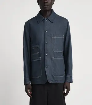 Moncler Haderu Denim Shirt Jacket - Blue