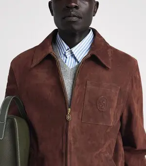 Drole De Monsieur Suede Zip-up Jacket