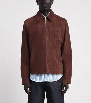 Drole De Monsieur Suede Zip-up Jacket