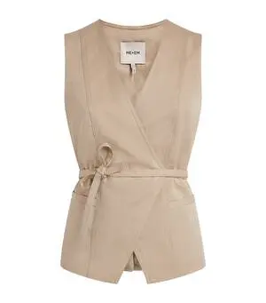 ME+EM Wrap-around Waistcoat - Neutral
