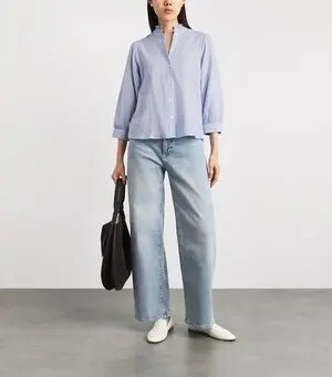 ME+EM Seersucker Stripe Blouse