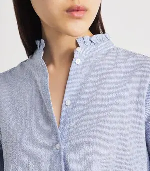 ME+EM Seersucker Stripe Blouse